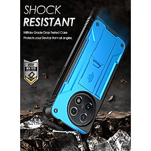 Poetic Revolution Case for OnePlus 11 5G 6.7"(2023), [20 FT Mil-Grade Drop Tested], Full-Body Rugged Dual-Layer Shockproof Protective Cover with Kickstand and Built-in-Screen Protector, Light Blue