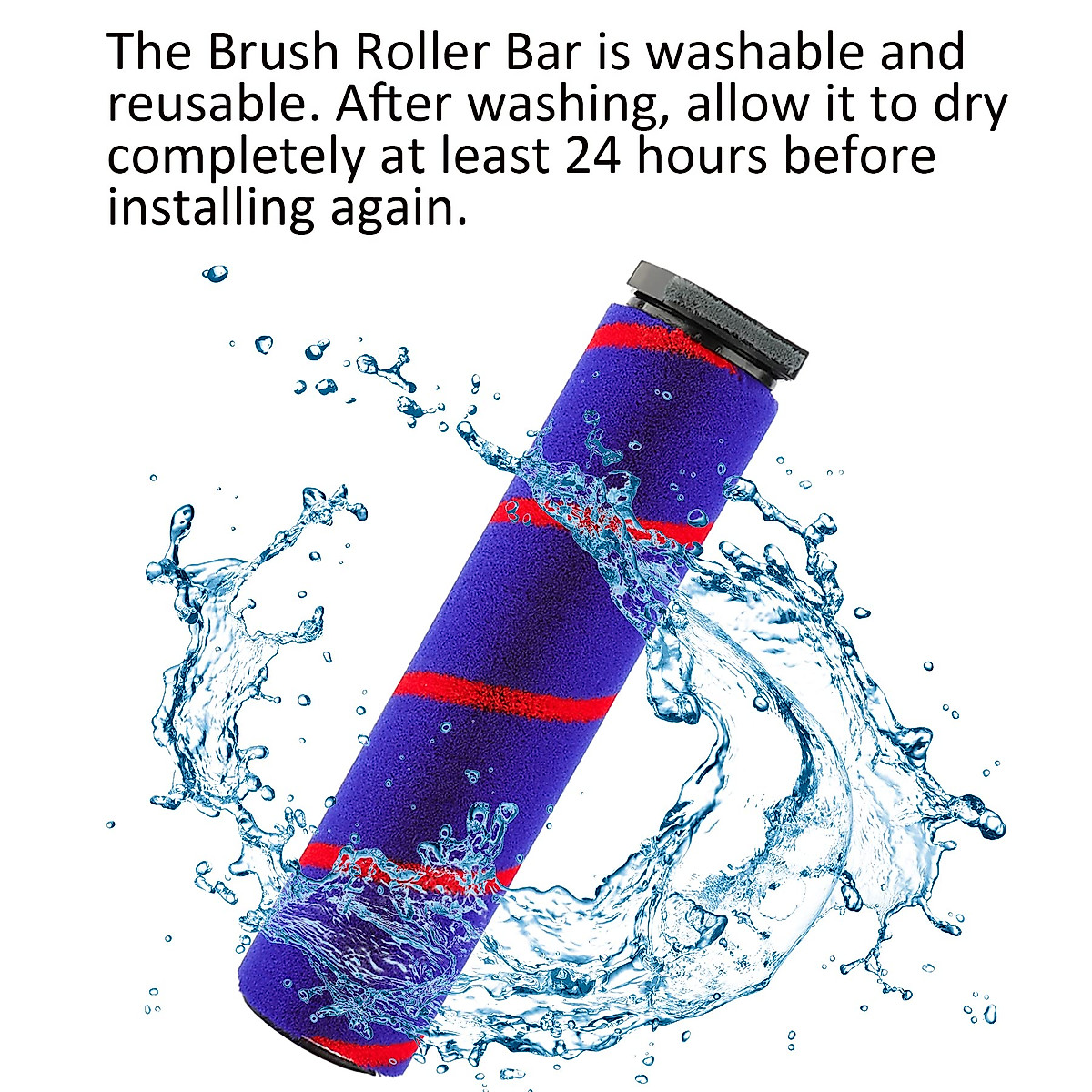 WEILE Quick-Release Soft Roller Cleaner Head Accessory Replacement with LED Indicator for Dyson V7 V8 V10 V11 V15 SV10 SV11 Cordless Vacuum Cleaner