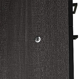 Bestar Norma L-Shaped Desk, 71W, Black & Bark Gray