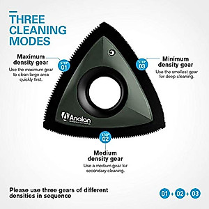 Analan Mini Pet Hair Remover for Car Detailing Supplies, Carpet Dog Hair Remover for Car Interior, Triangle Dog Hair Remover for Auto Detailing, Couch, Furniture, Lint, Carpet (Dark Green)