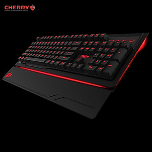 1STPLAYER Steampunk Mechanical Gaming Keyboard, Cherry MX Red Switches, Backlit Red LED, 104 Keys Full Size