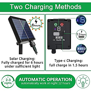 600 LED Solar Curtain Lights Outdoor Remote Control Gazebo Light 8 Modes Waterproof Waterfall Fairy Light String Window Wall Hanging Solar Patio Light Outside Wedding Party Christmas Decor, Warm