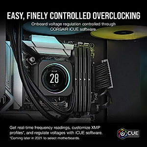 CORSAIR VENGEANCE DDR5 RAM 64GB (4x16GB) 6600MHz CL32 Intel XMP iCUE Compatible Computer Memory - Black (CMK64GX5M4B6600C32)