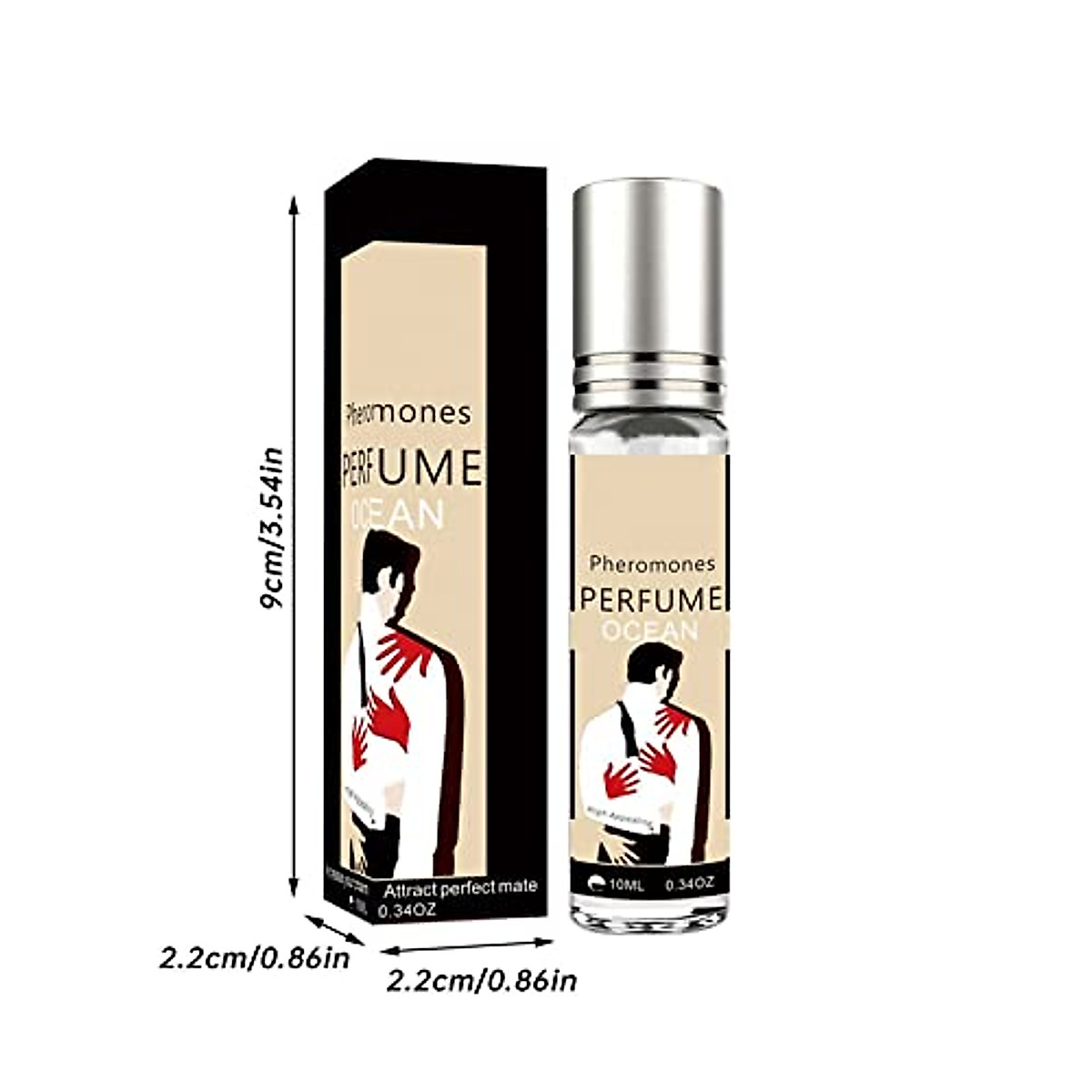 Pheromones Infused Essential Oil Perfume Cologne - Unisex for Women/Men, Refreshing & Long-Lasting Light Fragrance Pheromone Perfume Roll On Perfume Party Perfume 10ml, 0.34 Oz (Sweet)