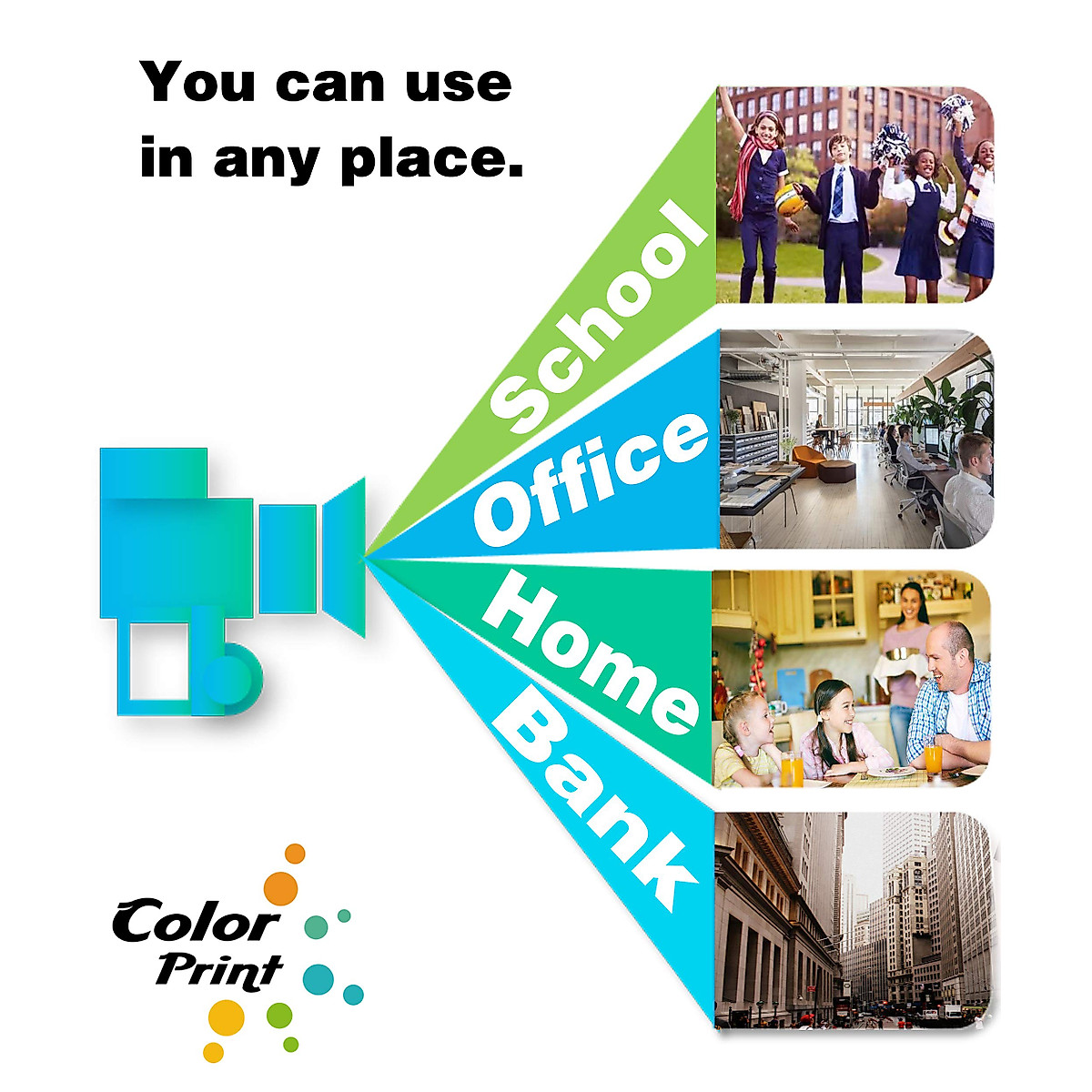 4-Pack ColorPrint Compatible TN210 Toner Cartridge Replacement for Brother TN-210 TN210BK Used for MFC-9325CW MFC 9320CW 9120CN 9125CN MFC-9010CN HL-3075CW HL 3070CW 3040CN 3045CN Printer (BK,C,M,Y)