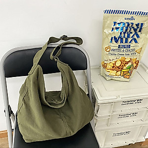 UICIOP Shoulder bag female shopper canvas handbag female large capacity messenger bag female designer handbag (green,One Size)