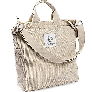 WantGor Large Tote Bag for Woman, Women's Crossbody Shoulder Handbags Big Capacity Shopping Bag (Beige)