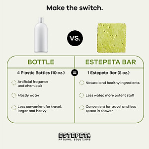 ESTEPETA | Shampoo Bar | Natural Hair and Skin Wash | All-in-one Cleanser | Wild Pistachio | 100% Vegan | 5.29oz