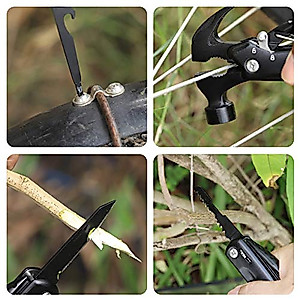 Gift for Men Dad Husband Brother Boyfriend Boys, Hammer Multi-Tool, Personalized Men Gift for Christmas Present Stocking Stuffer, Cool Birthday Gift Idea for Men Adult Son,12-in-1 Hammer Multitool