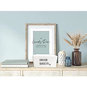 Moorfowl Dryer Sheets Container Box with Lid, Upgarde Design(8.2L x 4.9W x 3.9H inches), Laundry Fabric Sheets Dispenser Farmhouse Dryer Sheets Holder for Laundry Room Decor – Organization & Storage