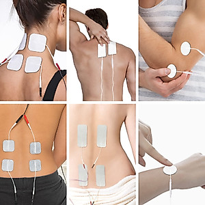 20PCS Tens Unit Electrode Pads, Multiple Sizes Electrodes for TENS Unit, Compatible with TENS 7000/ AUVON Tens Unit/Nicwell Care Tens, Reusable and Latex-Free Replacement Pads Set for Tens Machine