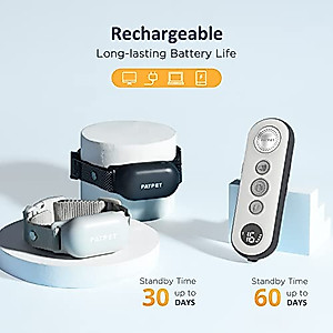 PATPET Shock Collar for Large Dog(10-100 lbs) 2 Dogs, Rechargeable IPX7 Waterproof - Dog Training Collar with Remote for Small Medium 2 Packs