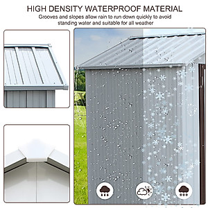 Outdoor Storage Shed 6x4 FT Outdoor Shed,Metal Shed Garden Shed with Lockable Door,Tool Shed for Patio Lawn Backyard,Perfect to Store Garden Tools,Bike Accessories,Lawn Mower,Trash Can etc.