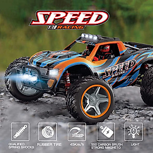 WLtoys 104009 1:10 2.4G Racing Remote Control Car 45KM/H 4WD Large Alloy Electric Remote Control Crawler Children's Toy 104009 1Battery