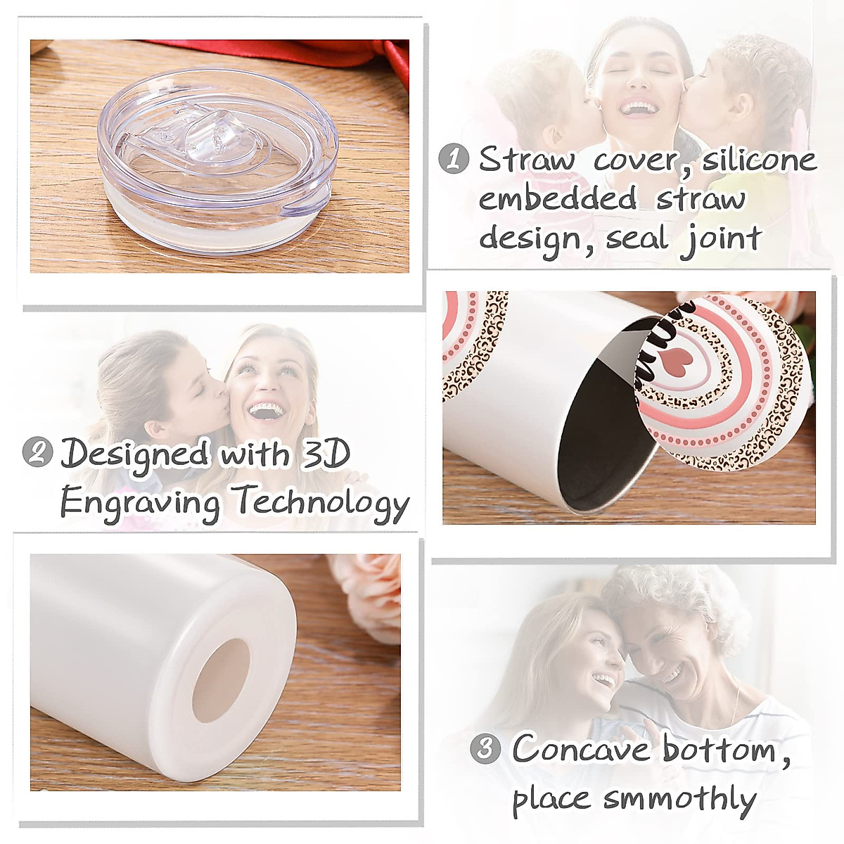 Mama Grandma Gifts, 20 oz Tumbler Cup Mug, Mothers Day Birthday Christmas Gifts Presents from Daughter Son Grandkids Mama Grandma Water Tumbler with Lid and Straw (Mama)