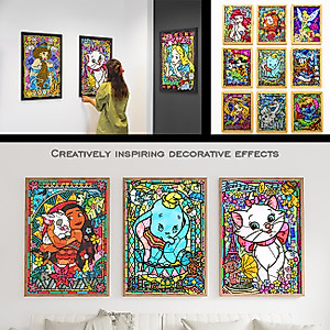 FFPTBNYX 12 Pack Full Drill Diamond Painting Kits for Adults&Beginners 5D DIY 12PCS Diamond Art Kits Paint with Round Diamonds and Gems for Home Wall Decor Gifts(11.8''x15.7'')