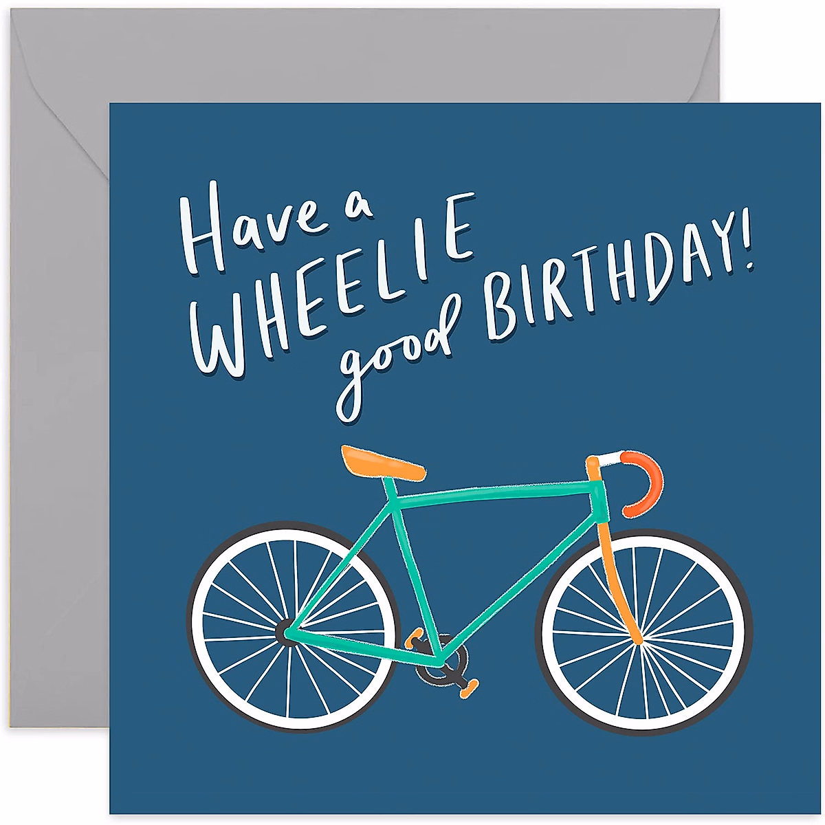 Old English Co. Cycling Birthday Card for Him - Fun Road Bike Birthday Card for Cyclist | Humour Joke Greeting Card for Cyclists | Blank Inside & Envelope Included (Cycling)