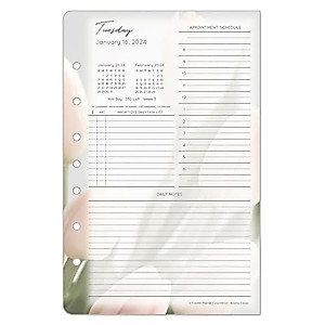 FranklinCovey - Blooms One Page Per Day Ring-Bound Planner (Classic, Jan 2024 - Dec 2024)