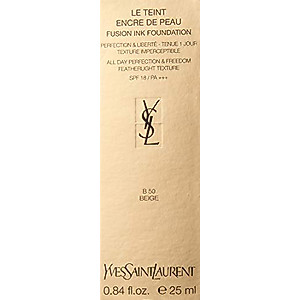 Yves Saint Laurent Fusion Ink Broad Spectrum SPF 18 Foundation, No. B50 Beige, 0.1 Pound
