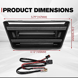 A & UTV PRO Front Center Fairing with Accent Light for Can-Am Spyder RT 2020 2021 2022 2023 Accessories, Waterproof, Plug & Play, Black, 1PC