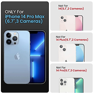 FireNova Designed for iPhone 14 Pro Max Case, Silicone Upgraded [Camera Protection] Case with [2 Screen Protectors], Soft Anti-Scratch Microfiber Lining Inside, 6.7 inch, Black