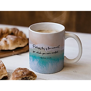 TJ Originals Esther 4:14 Perhaps This Is The Moment Gifts for Her - Bible Verse Graduation Drinkware- 11oz Ceramic Mug - Best Christian Office BFF Gifts for Women Friends