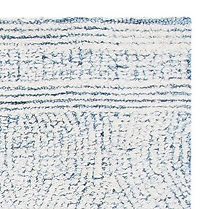 SAFAVIEH Abstract Collection 6' Square Ivory/Blue ABT340M Handmade Premium Wool Area Rug