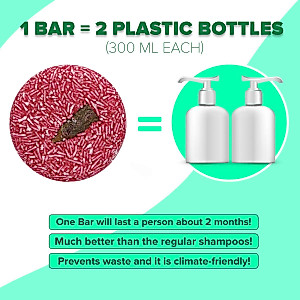 Solid Shampoo Bar And Conditioner Effect Hair Soap – 100% Organic Shampoo Bars For Hair With All Natural Plant Based Essential Oils And Zero Waste Biodegradable Packaging (Cinnamon)