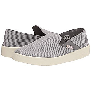 Reebok womens Cotton & Corn Slip on Walking Shoe, Spacer Grey/Chalk/White, 8.5 US