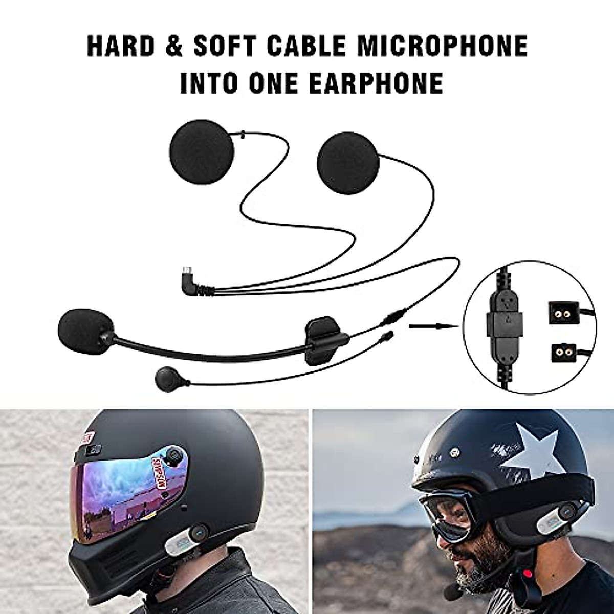 FreedConn Motorcycle Helmet Bluetooth Intercom Interphone Headset Headphones Kit, T-COMSC for 2 or 3 Riders/LCD Screen / MP3 Player/GPS/FM Radio/Hands Free (5 pin)