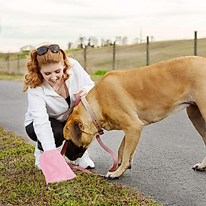 Toplive Dog Poop Bags, Pet Waste Bags Roll Refills, Thick Strong Leak-Proof Cat Dog Bag for Poop Outdoor Cleanup 16 Rolls (240 Bags), Pink