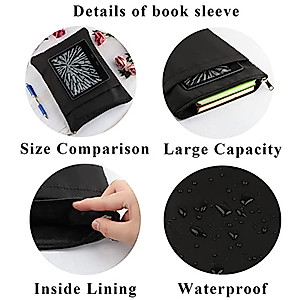 PLITI Bookworm Book Sleeve Book Lover Book Bag Book Club Gift Literary Book Theme Book Protector Bookish Gift (Enough Bookshelves BSBL)