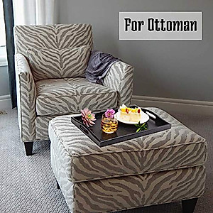 Large Trays Serving Trays Serving Tray with Handles Trays for Eating Breakfast Food Trays Serving Tray Restaurant Ottomans Wooden Black (Large)