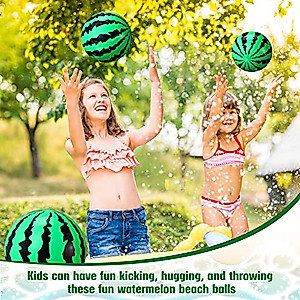 Lenwen 10 Pcs Pool Toys 14 Inch Large Inflatable Beach Ball with Inflator for Kids Adult Teen Summer Vacation Fun Swimming Pool Water Games Party Supplies