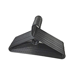 12 Pieces Adult Cloth Tubular Hangers Heavy Duty Plastic - Coat Suit Closet Organization Hanger - Black Color