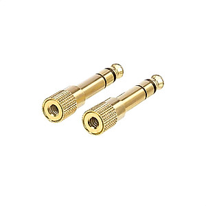 Amazon Basics Gold Plated 6.35mm 1/4 Male to 3.5mm 1/8 Female Stereo Headphone Adapter - 5-Pack