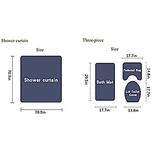 jieprom 4PCS to My Son Shower Curtain Set with Non-Slip Rugs, Toilet Lid Cover and Bath Mat, Inspirational Quotes Shower Curtain with 12 Hooks, Durable Waterproof Bathroom Decor Set