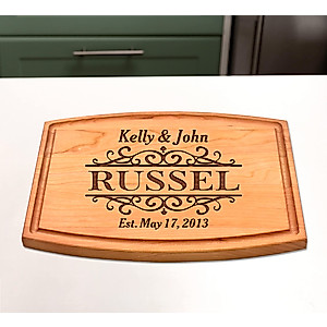 Personalized Mr & Mrs Cutting Board Wedding Gifts for Couple Custom Cutting Board Engraved Arched