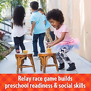 Educational Insights Pancake Pile-Up, Sequence Relay Board Game for Preschoolers, for 2-4 Players, Gift for Kids Ages 4+