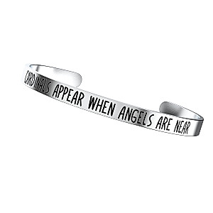 Happy Kisses Red Cardinal Bracelet For Women “Cardinals Appear When Angels Are Near” Grief Gift For Mourning of Loved One - Funeral Memorial Charm Jewelry For Women and Bird Lovers