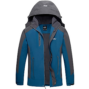 Men Casual Hooded Rain Jacket-Diamond Candy lightweight Waterproof Softshell Raincoat Outdoor Sportswear, Dark Blue, XL