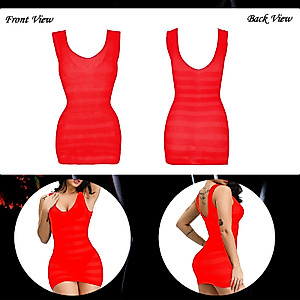 Geyoga 12 Pieces Women's Fishnet Lingerie Mesh Babydoll Bodysuit Lace Smock Lingerie for Women (Fresh Color)