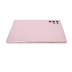 Airshi Computer Tablet, 100-240V US Plug 128GB ROM Dual Speaker 10inch Intelligent Tablet for Office (Rose Gold)