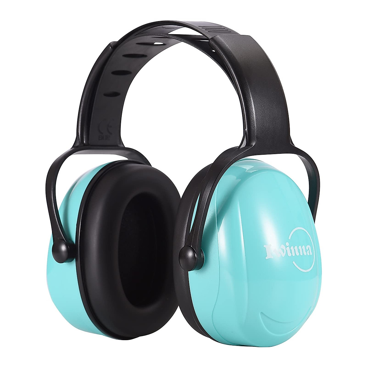 Iwinna Kids Ear Protection Safety Ear Muffs, Noise Cancelling Headphones for Childrens, Adjustable Headband Ear Dfenders for Concerts, Fireworks, Air Shows, Green