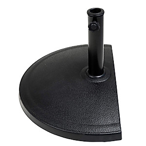 C-Hopetree 20 lb Half Round Heavy Duty Base Stand for Outdoor Patio Market Table Umbrella, Black