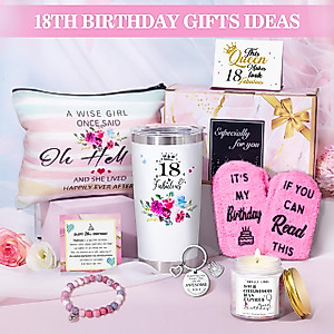 ShinnyWis 18th Birthday Gifts for Girls,18th Birthday Decorations for Girls Daughter Sister Her Girlfriend,Tumblers Gifts Set for 18 Year Old Girl Birthday Gifts Ideas