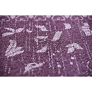 Unique Loom La Jolla Collection Farmhouse, Contemporary, Botanical, Traditional, Vintage Area Rug, 10 x 13 ft, Violet/Dark Purple