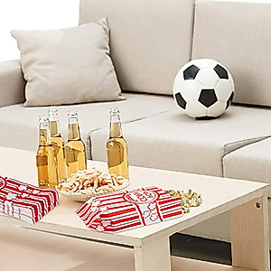 100 Pieces Paper Popcorn Bags, 1 oz Popcorn Bags Individual Servings for Popcorn Machine Party, Pop Corn Bag Bulk