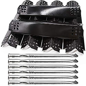 Replacement Parts for Nexgrill 720-0896B 720-0896C 720-0896E Deluxe 6 Burner Gas Grills, 6 Pack Burner Tubes, Flame Tamers Heat Shields Replacement for Nexgrill 720-0882A 720-0896 720-0925 Grills