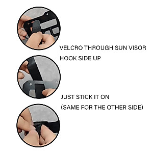 AICEL Rigid MOLLE Panel for Car Sun Visor, Auto Headrest and Seat Back Organizer, Tactical Gear Holder for EDC Pouch Rack Tool Holster, Backpack Insert Storage Rack for Small Items, Cards, Pens